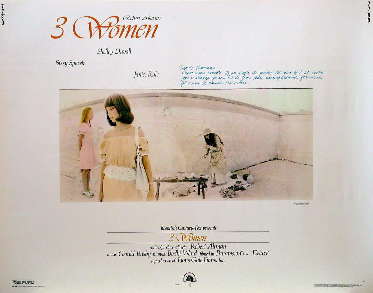 3 (Three) Women Movie Poster 1977 Half sheet (22x28)