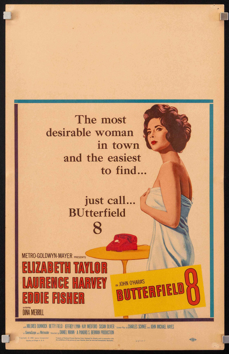 Butterfield 8 Movie Poster 1960 1 Sheet (27x41)