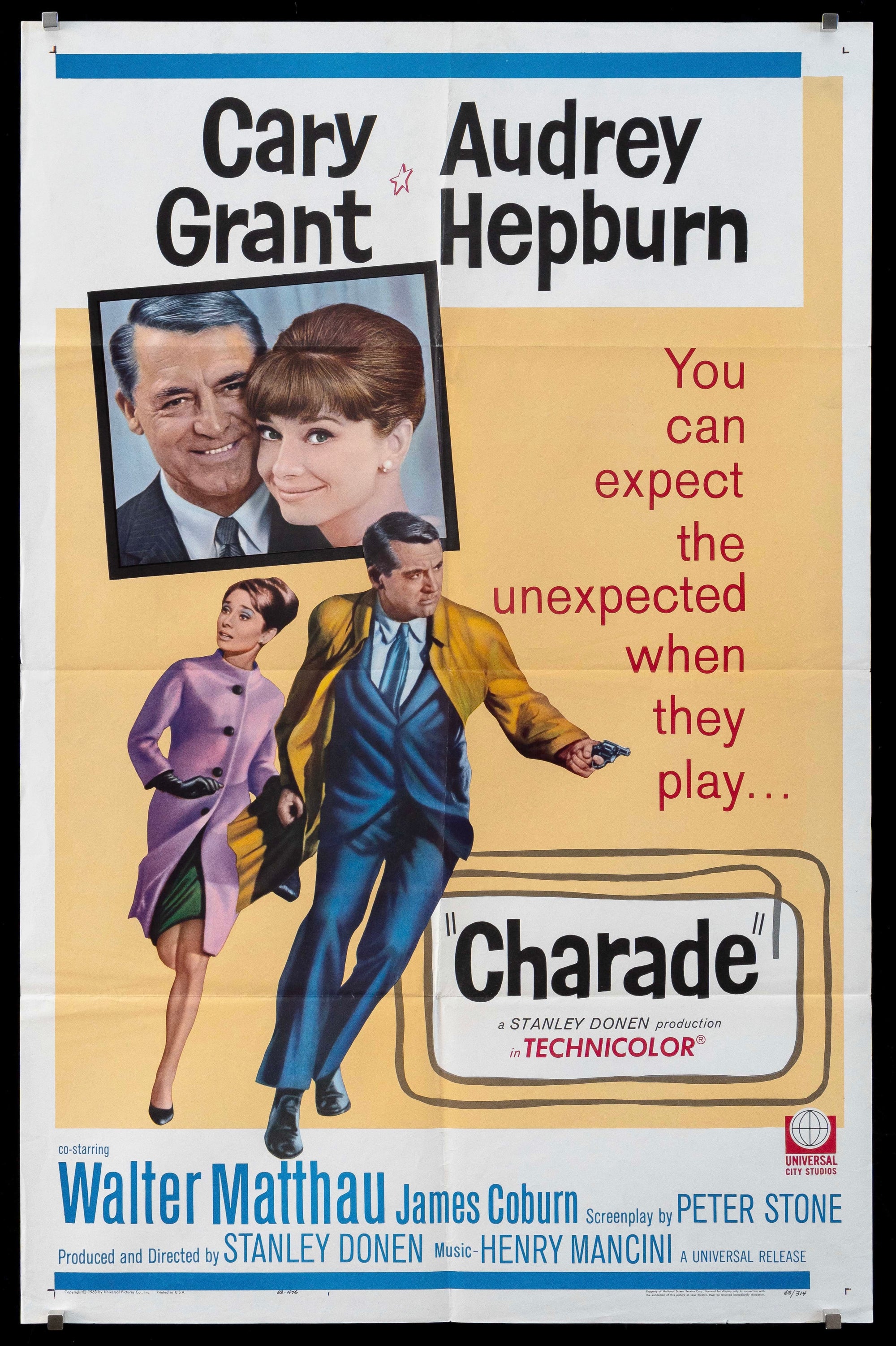 Charade Movie Poster 1963 1 Sheet (27x41)