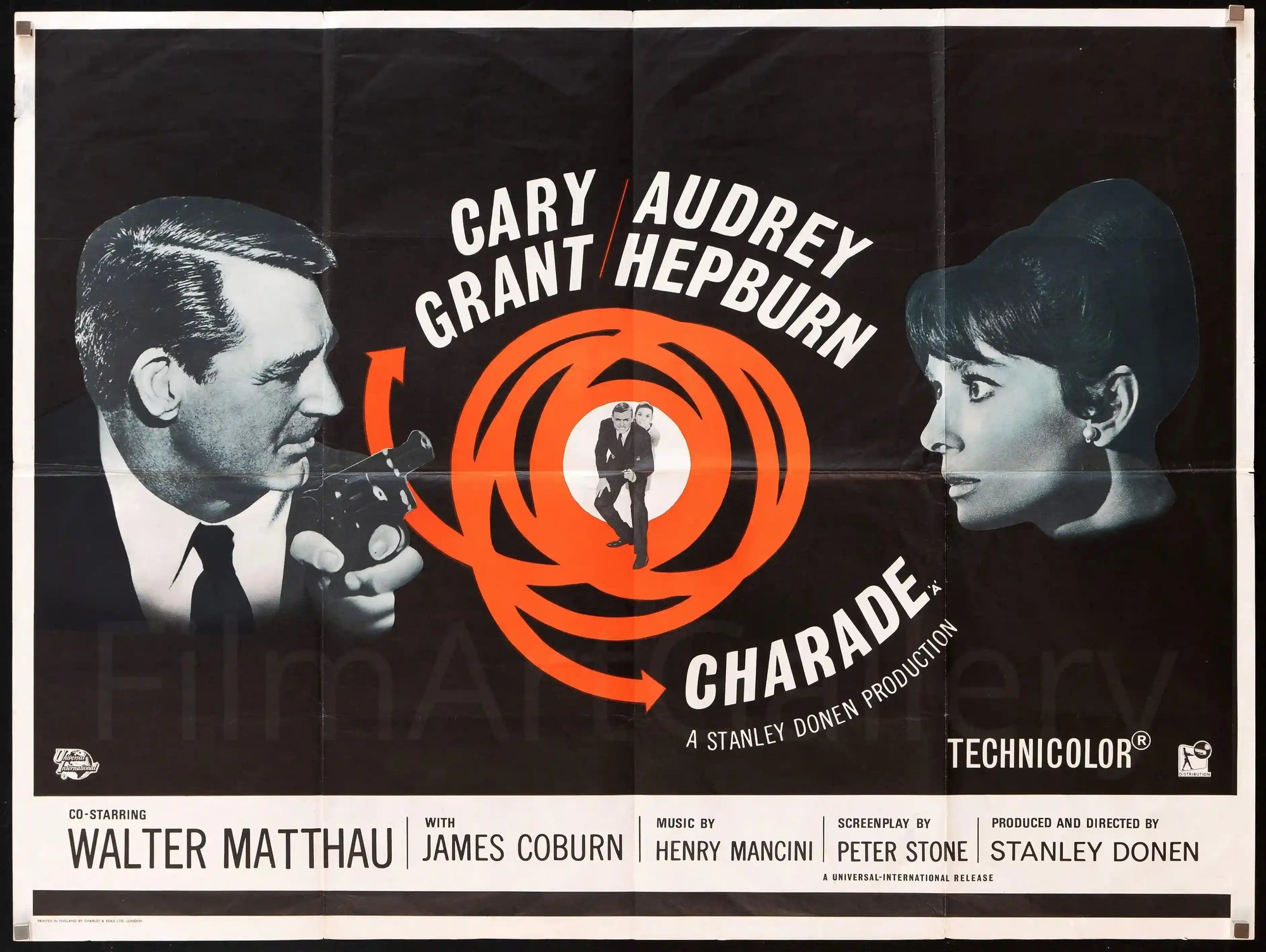 Charade Movie Poster 1964 French 1 panel (47x63)
