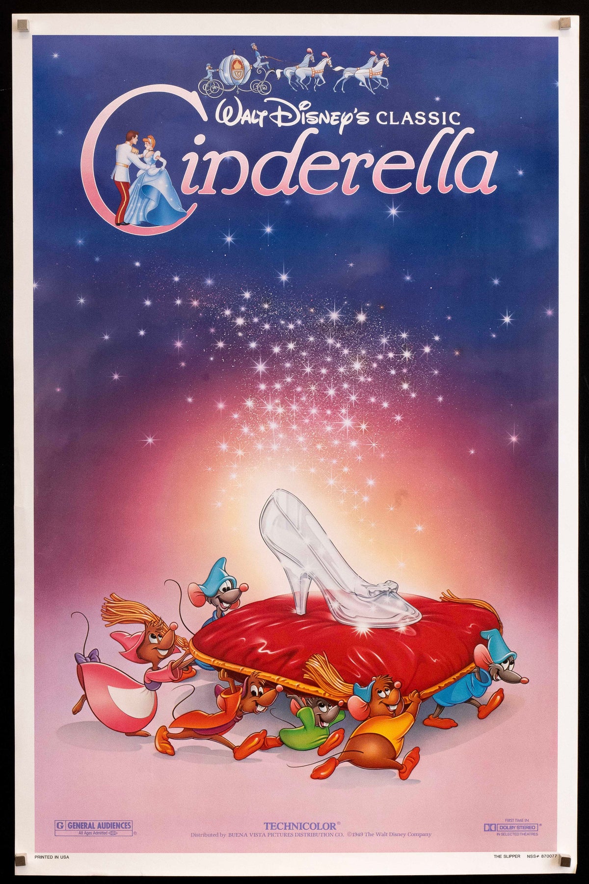 Cinderella Movie Poster 1987 RI 1 Sheet (27x41)