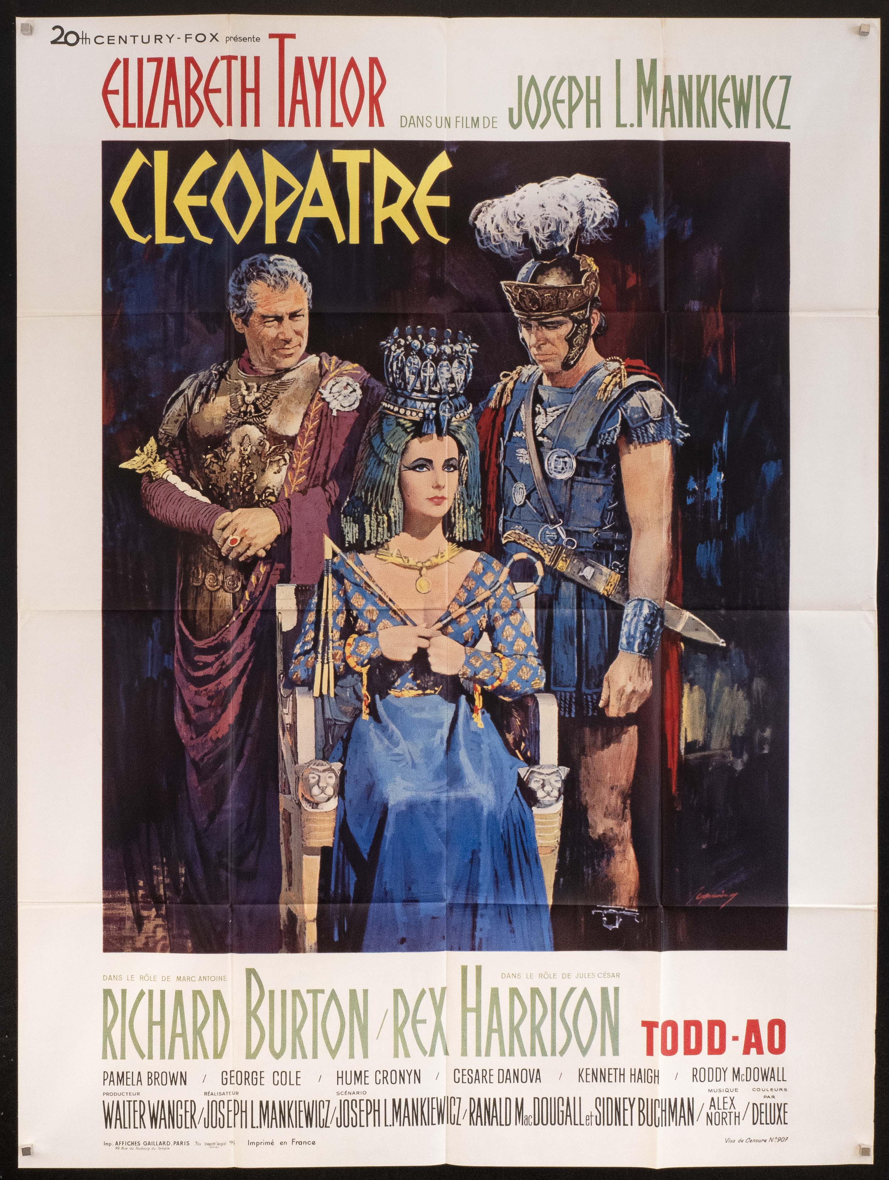 Cleopatra Movie Poster 1963 French 1 panel (47x63)