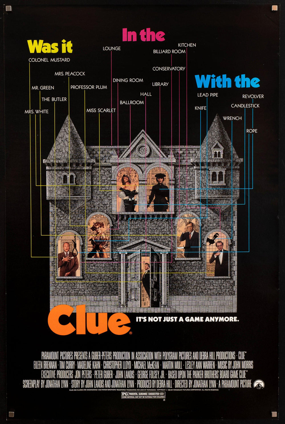 Clue Movie Poster 1985 1 Sheet (27x41)
