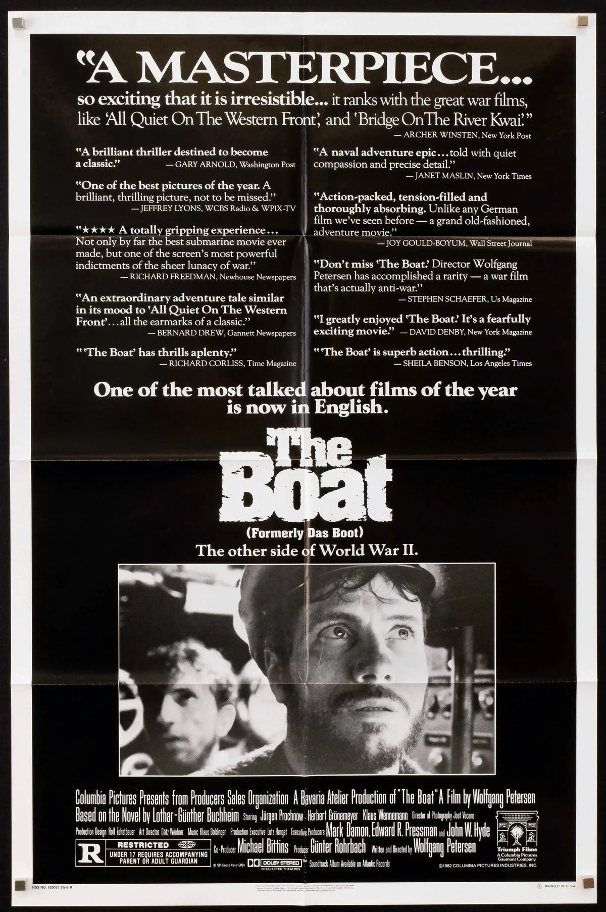 Das Boot Movie Poster 1981 German A0 (33x46)