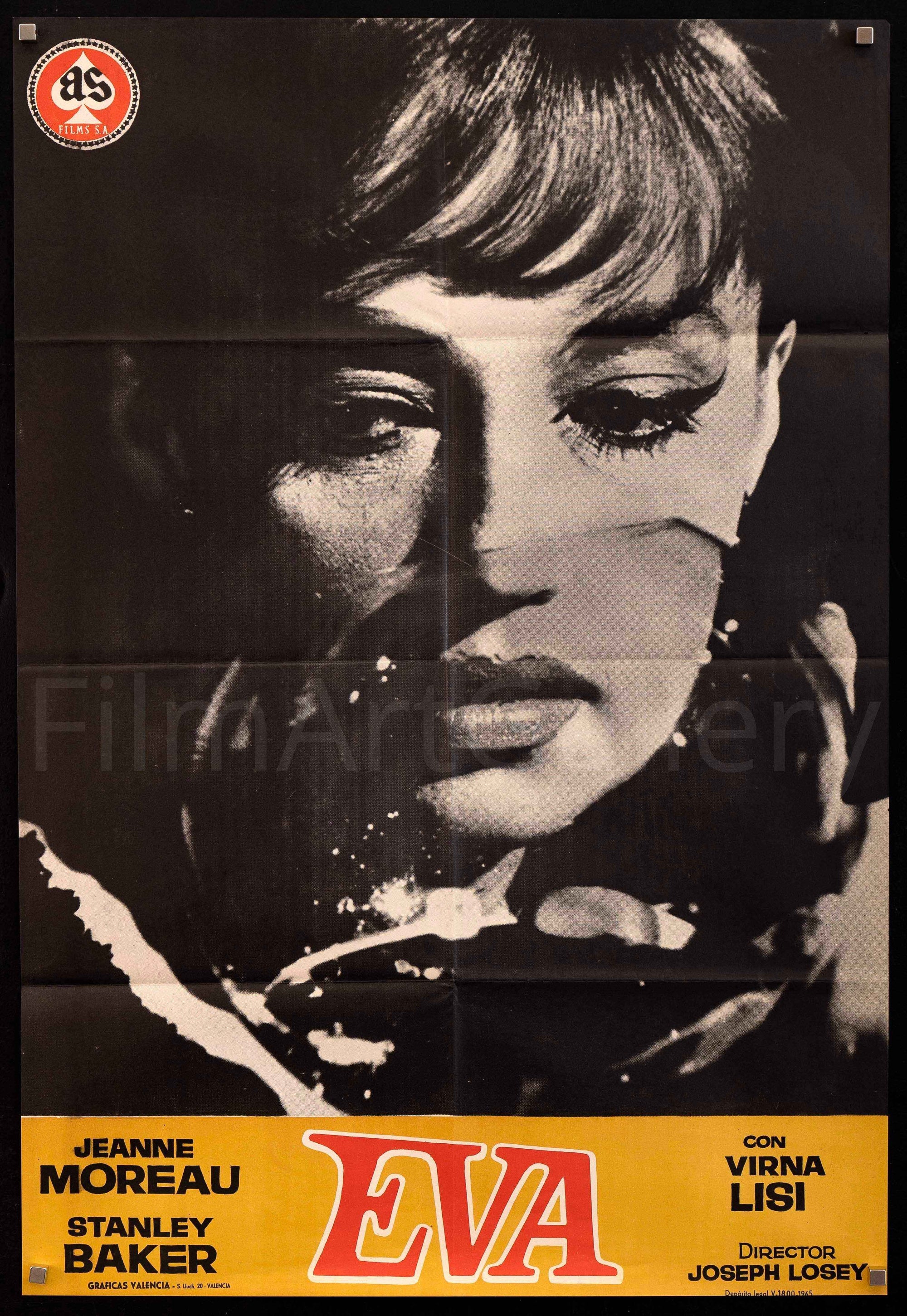 Eva Movie Poster 1965 1 Sheet (27x41)