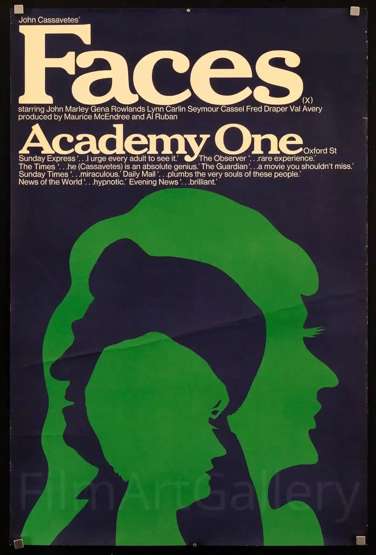 Faces Movie Poster 1968 1 Sheet (27x41)