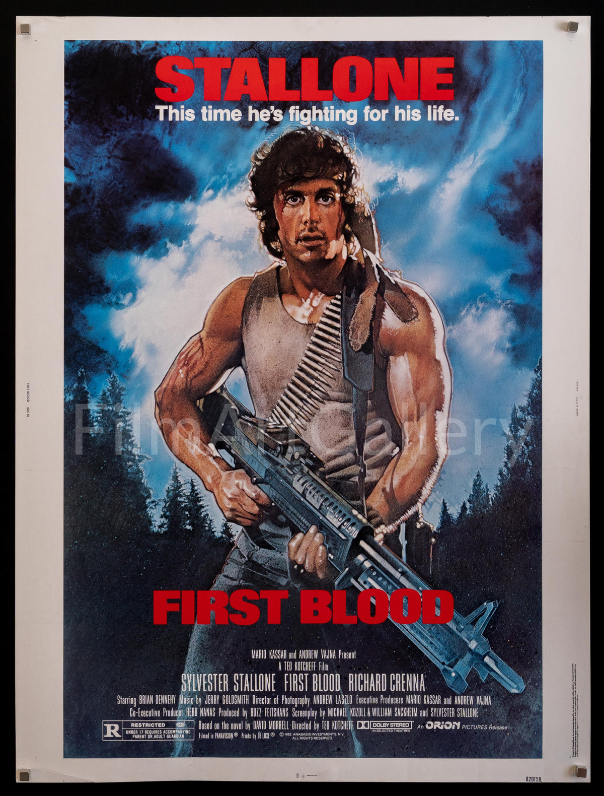 First Blood Movie Poster 1982 Insert (14x36)