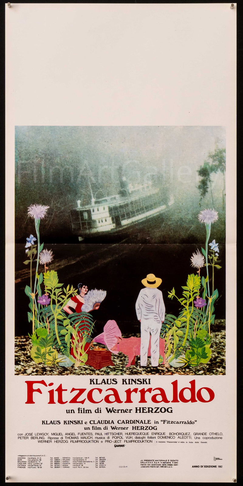 Fitzcarraldo Movie Poster 1982 Italian Locandina (13x28)