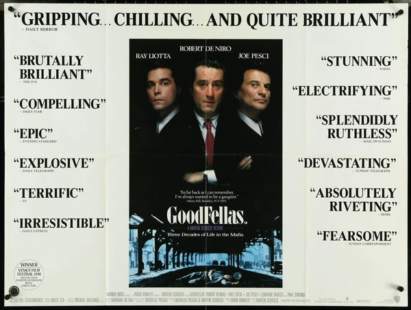 Goodfellas Movie Poster 1990 British Quad (30x40)