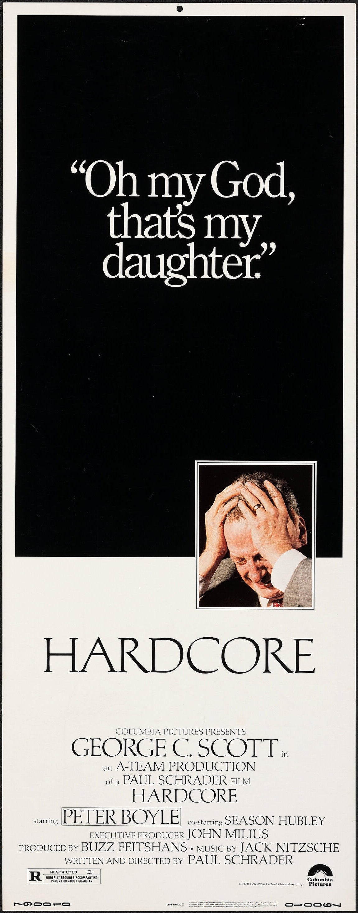 Hardcore Movie Poster 1979 Insert (14x36) - Film Art Gallery