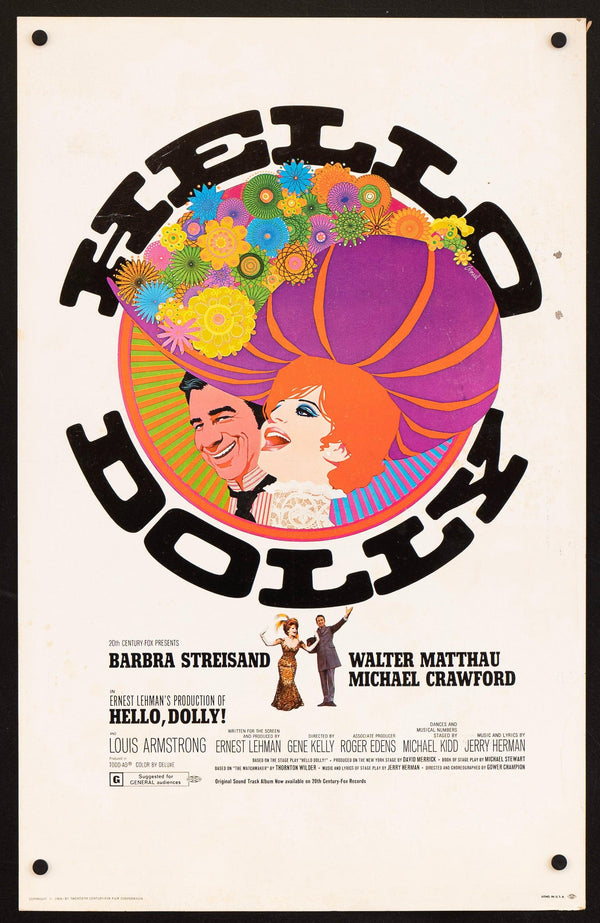 Hello, Dolly! Movie Poster 1969 Window Card (14x22)