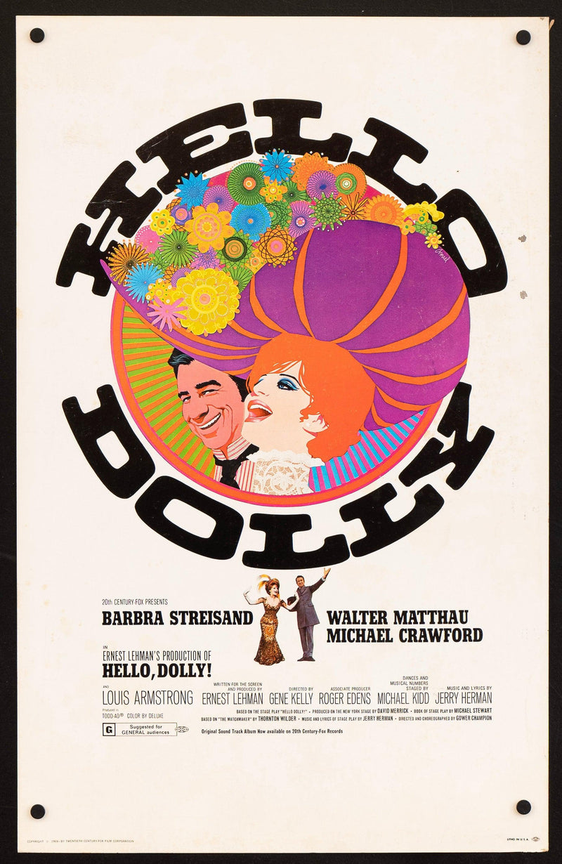 Hello, Dolly! Movie Poster 1969 Window Card (14x22)