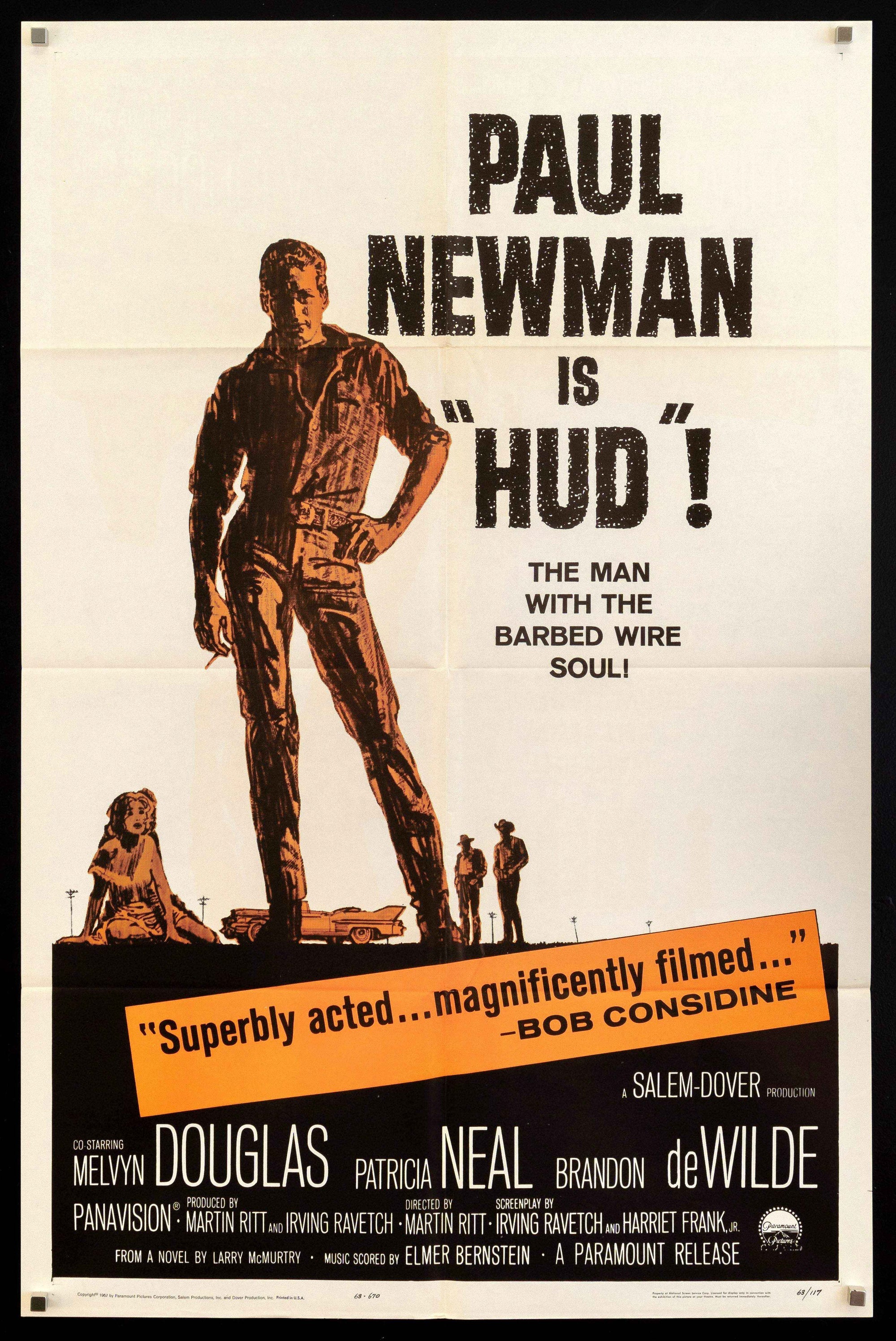 Hud Movie Poster 1963 1 Sheet (27x41)