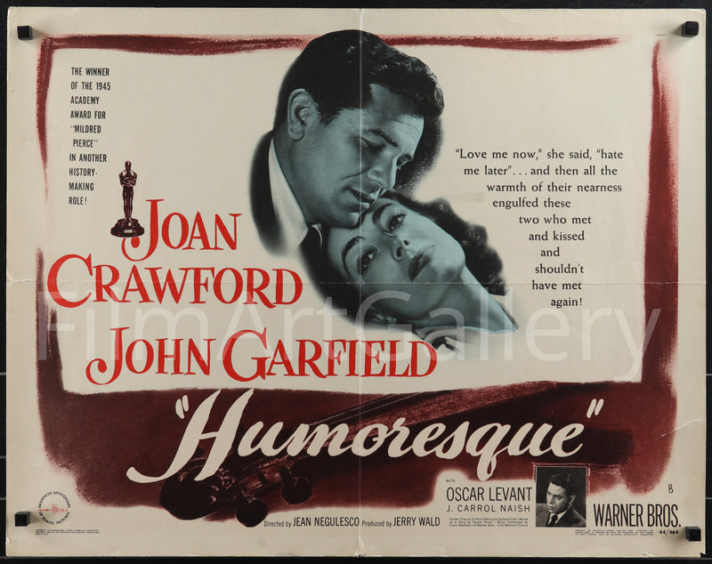 Humoresque Movie Poster 1962 Half Sheet (22x28)