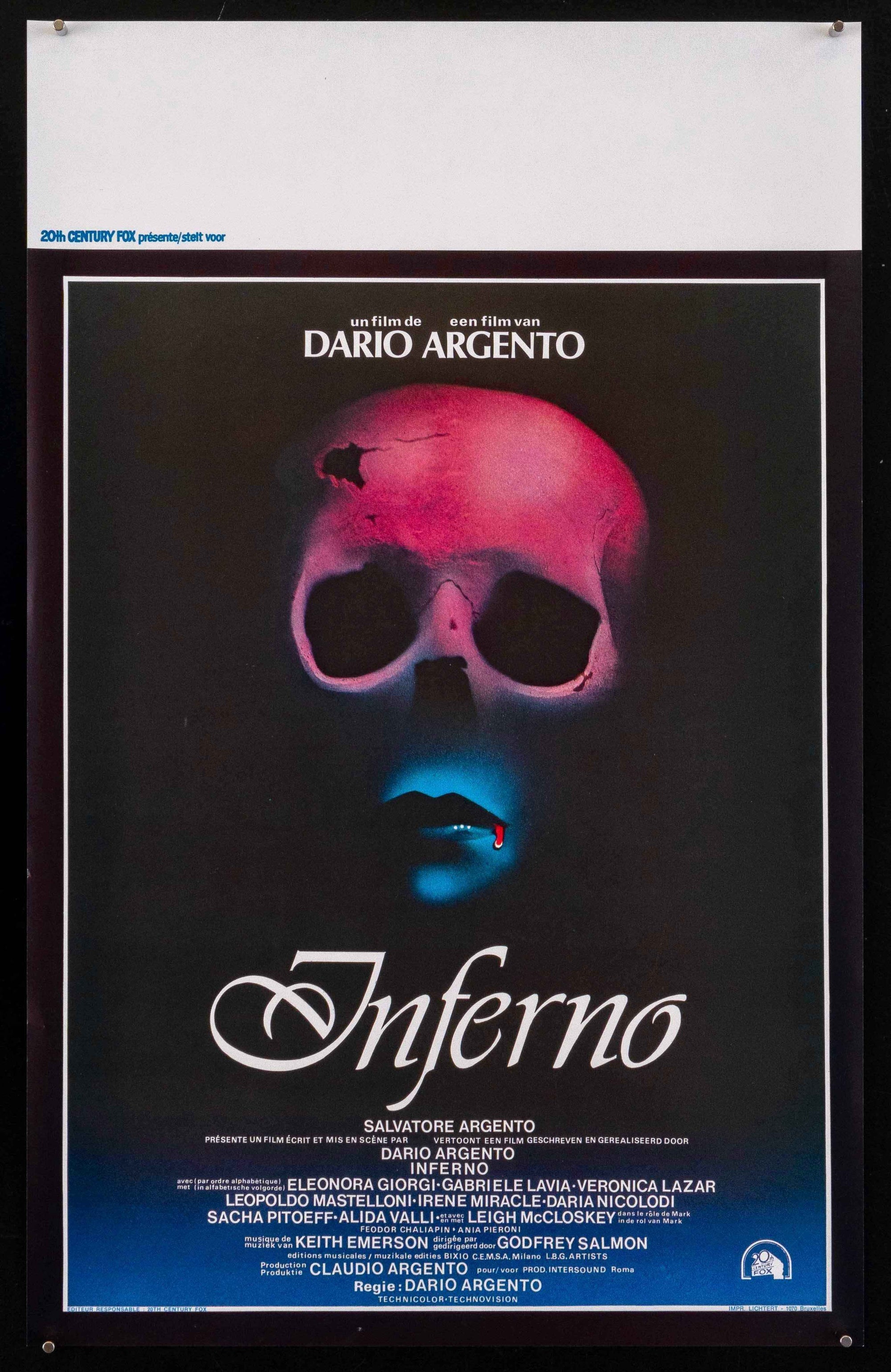 Inferno Movie Poster 1987 Belgian (14x22)
