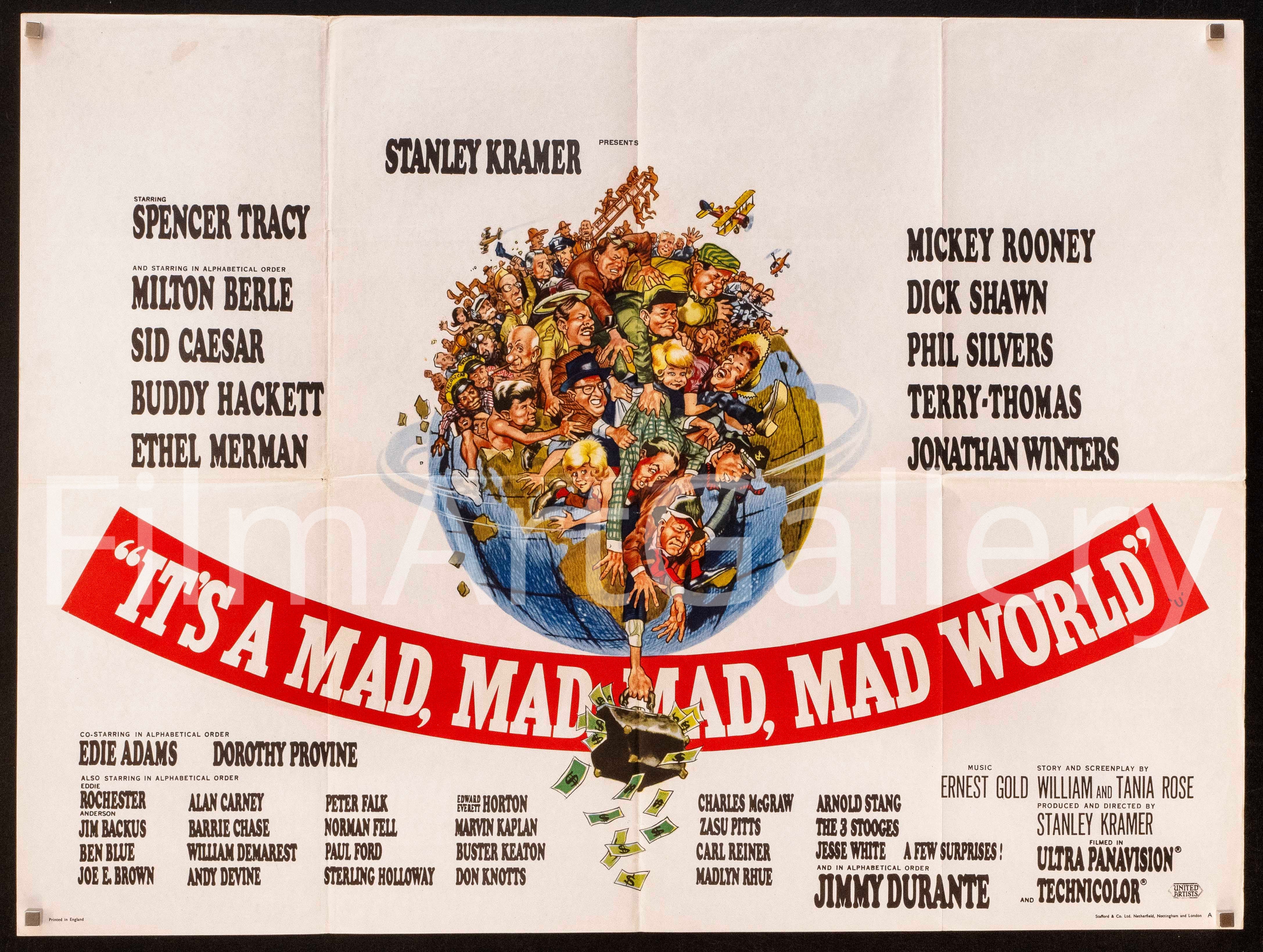 It's a Mad Mad Mad Mad World Movie Poster 1963 6 Sheet (81x81)