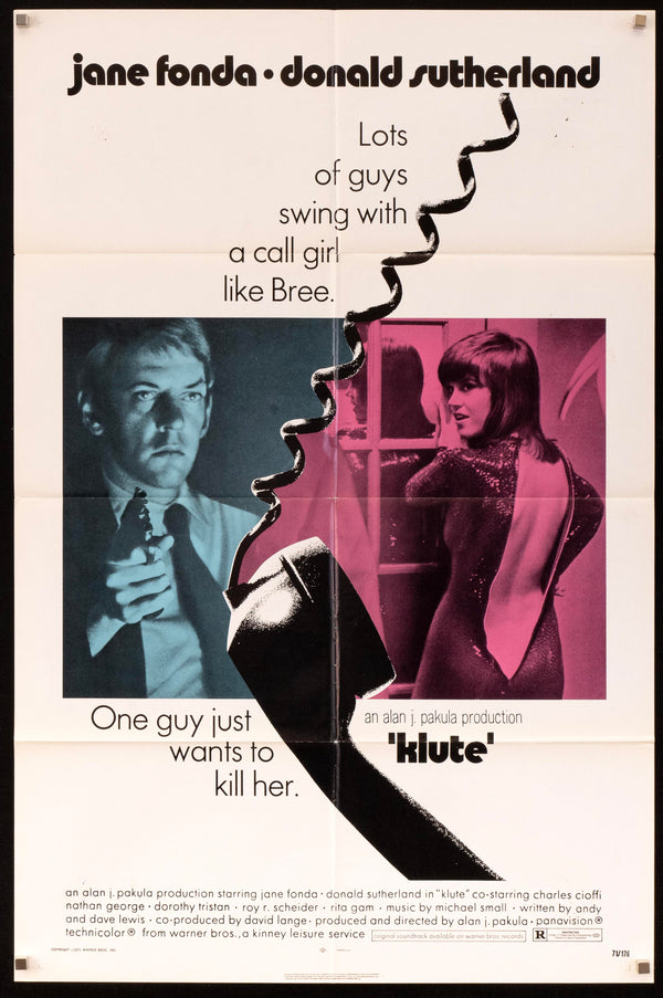 Klute Movie Poster 1971 1 Sheet (27x41)