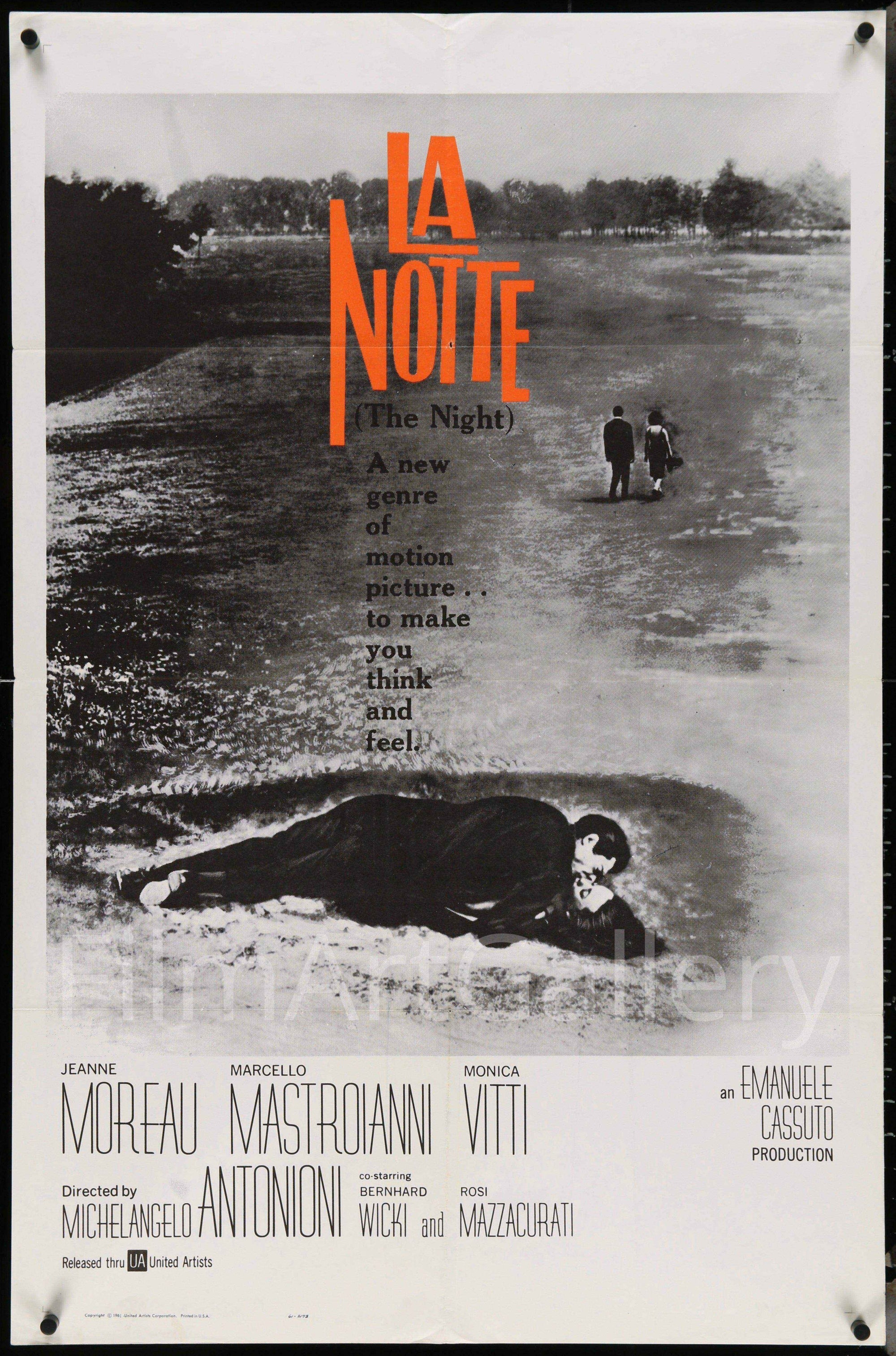 La Notte Movie Poster 1961 1 Sheet (27x41)