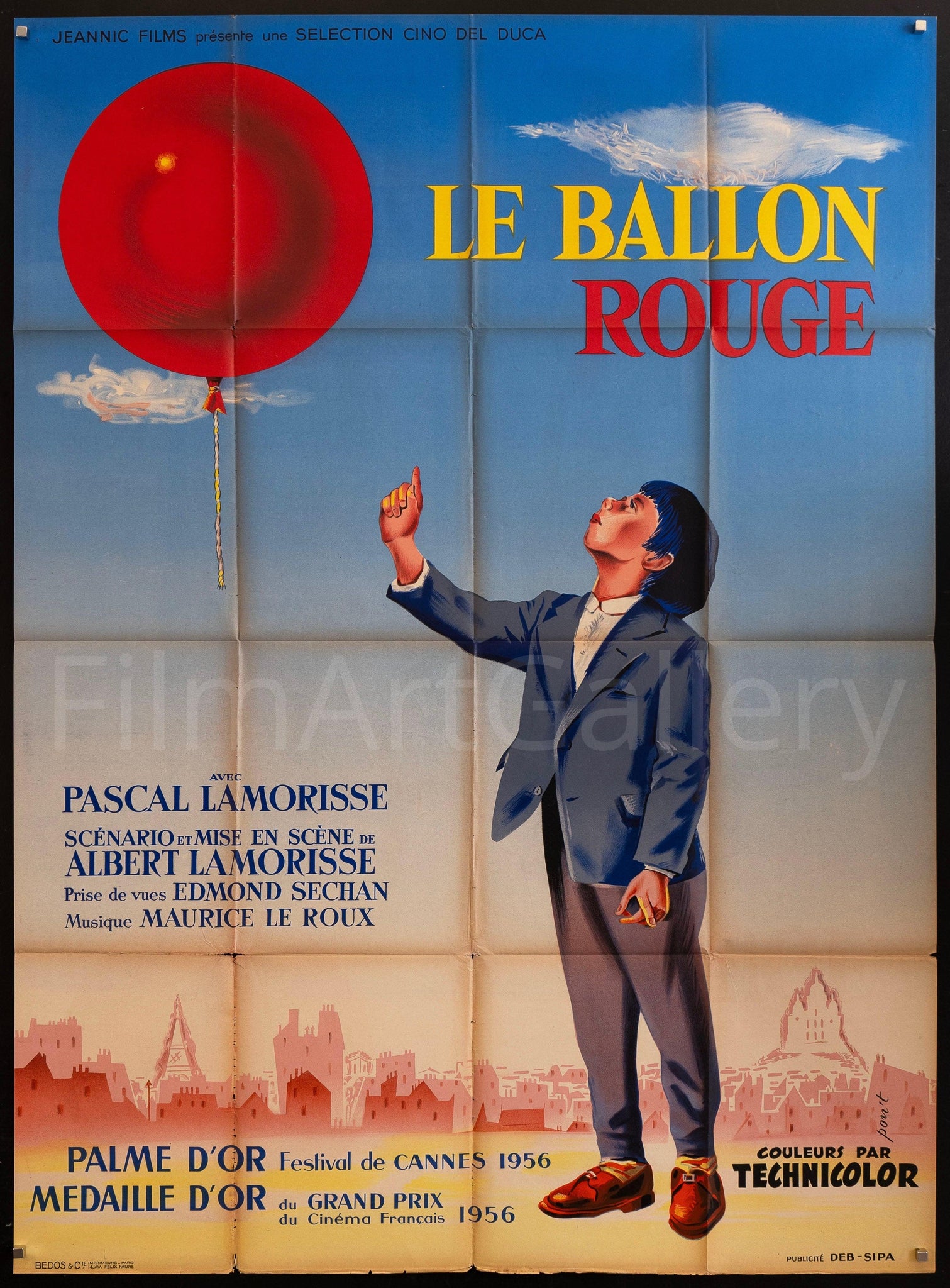 Le Ballon Rouge (The Red Balloon) Movie Poster 1956 French 1 - Film Art ...