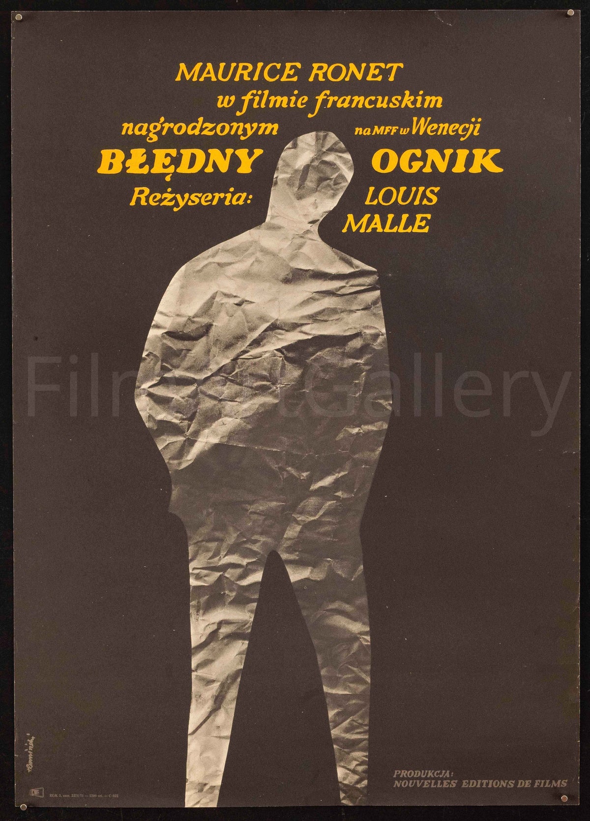 Le Feu Follet (The Fire Within) Movie Poster 1966 Polish (23x33)