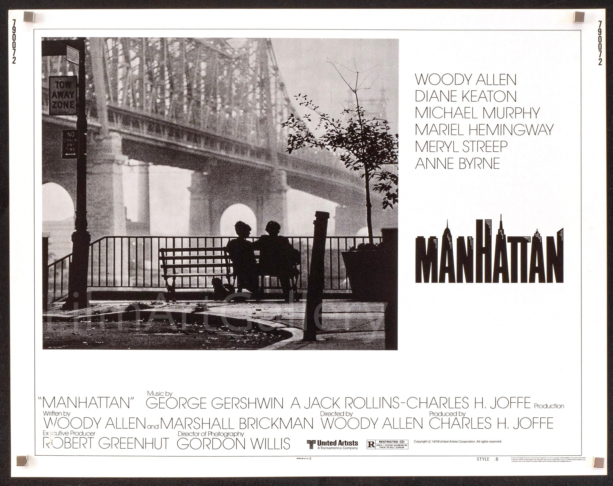 Manhattan Movie Poster 1979 Half sheet (22x28)