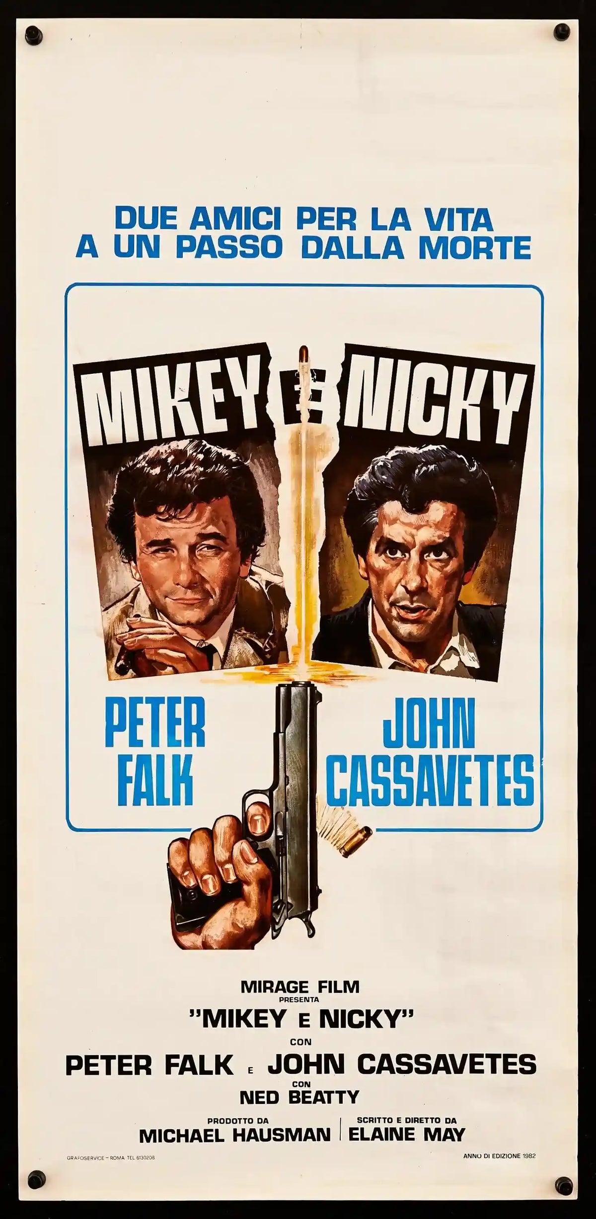 Mikey and Nicky Movie Poster 1982 Italian Locandina (13x28)