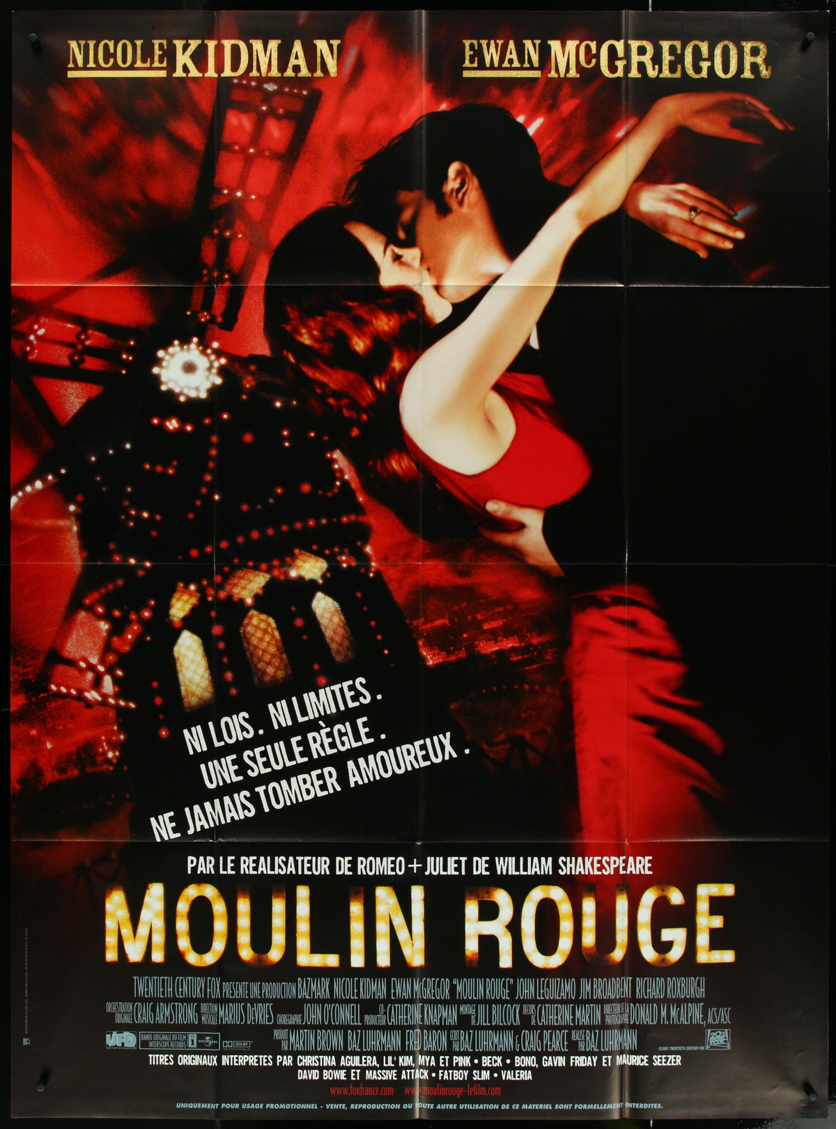 Moulin Rouge Movie Poster 2001 French 1 Panel (47x63)