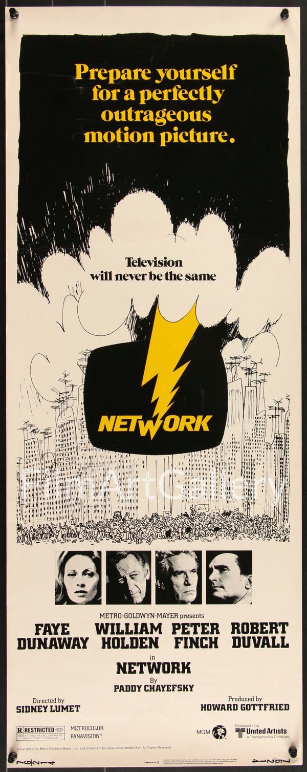 Network Movie Poster 1976 Half Sheet (22x28)