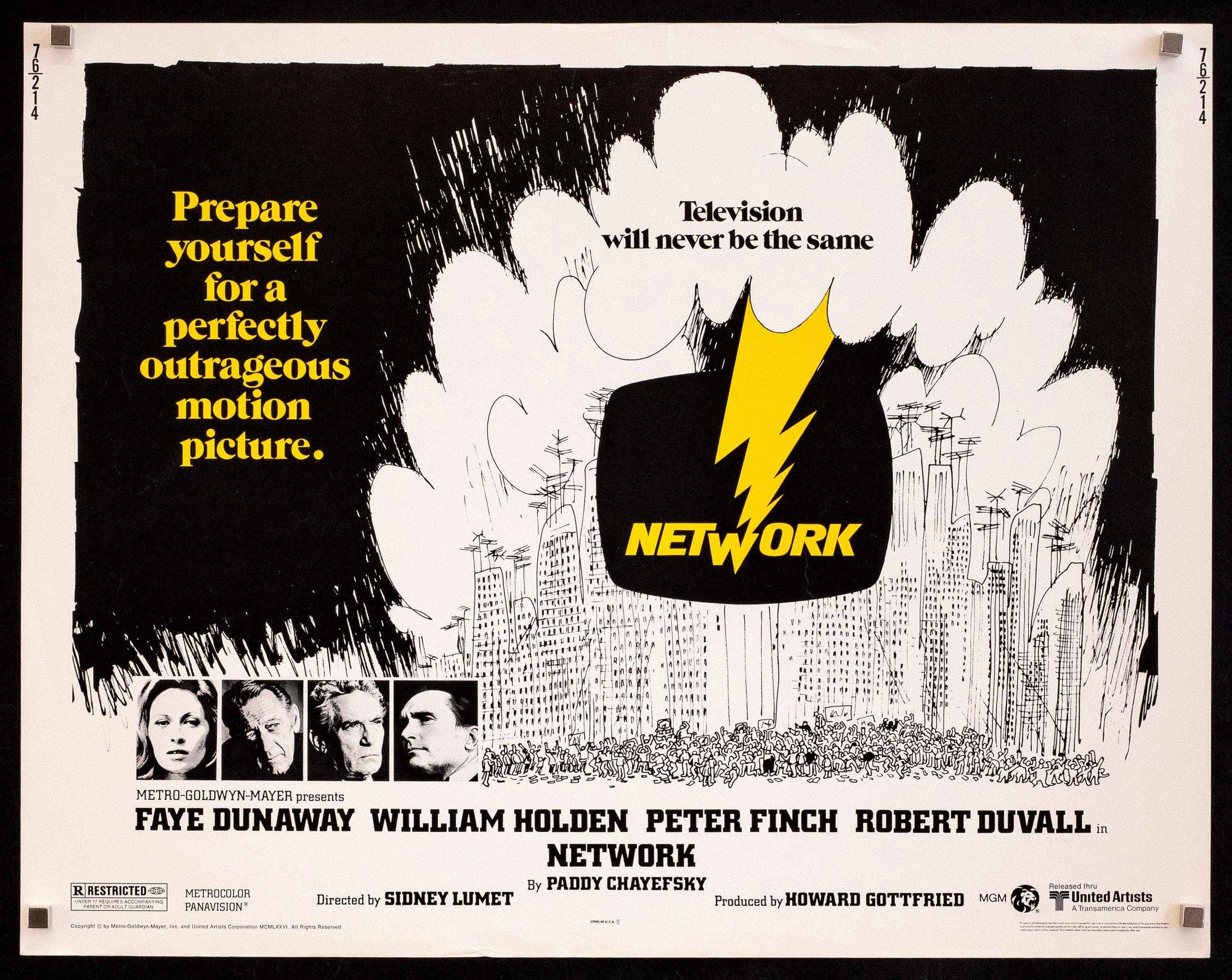 Network Movie Poster 1976 Half Sheet (22x28)
