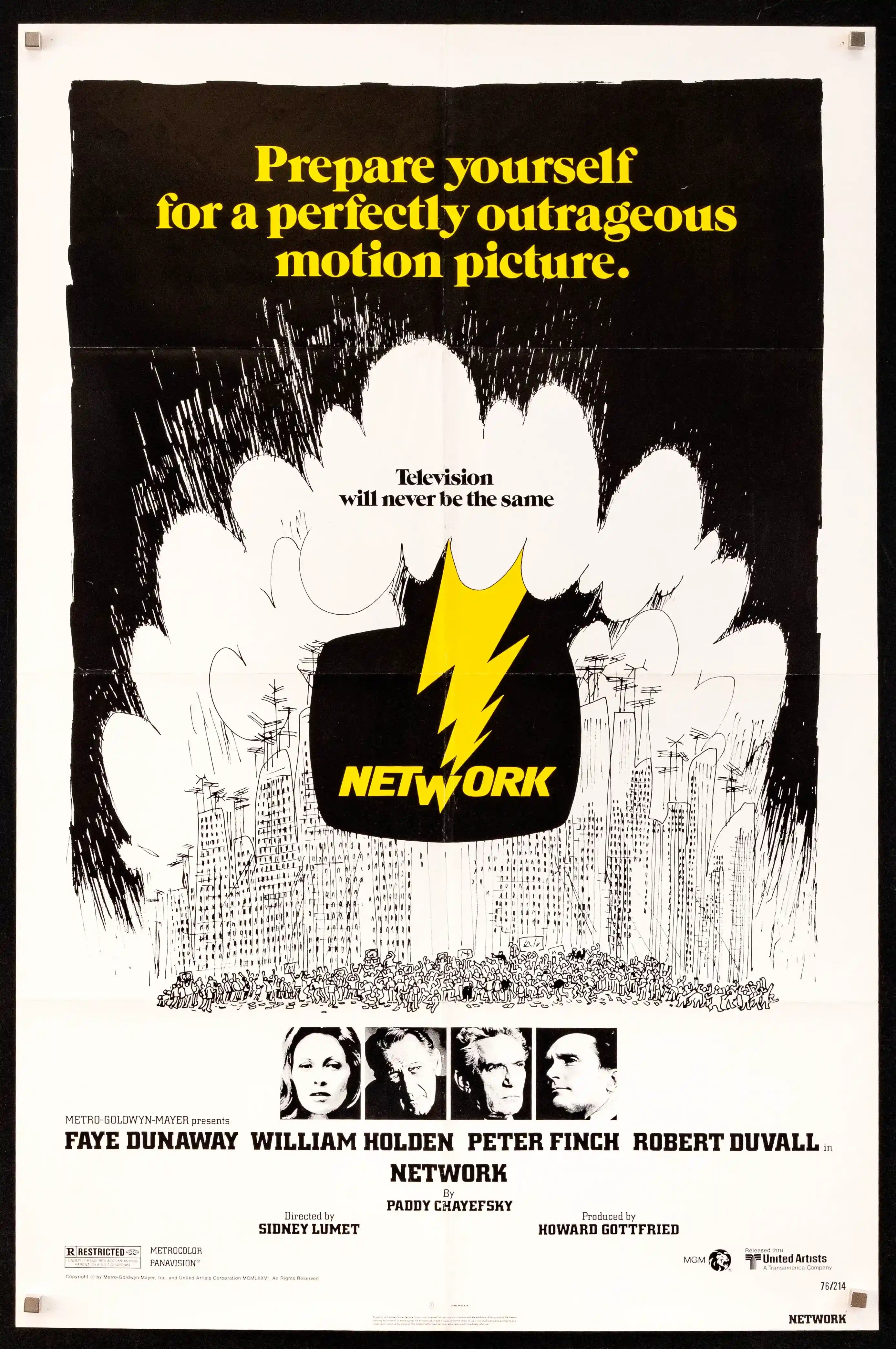 Network Movie Poster 1976 1 Sheet (27x41)