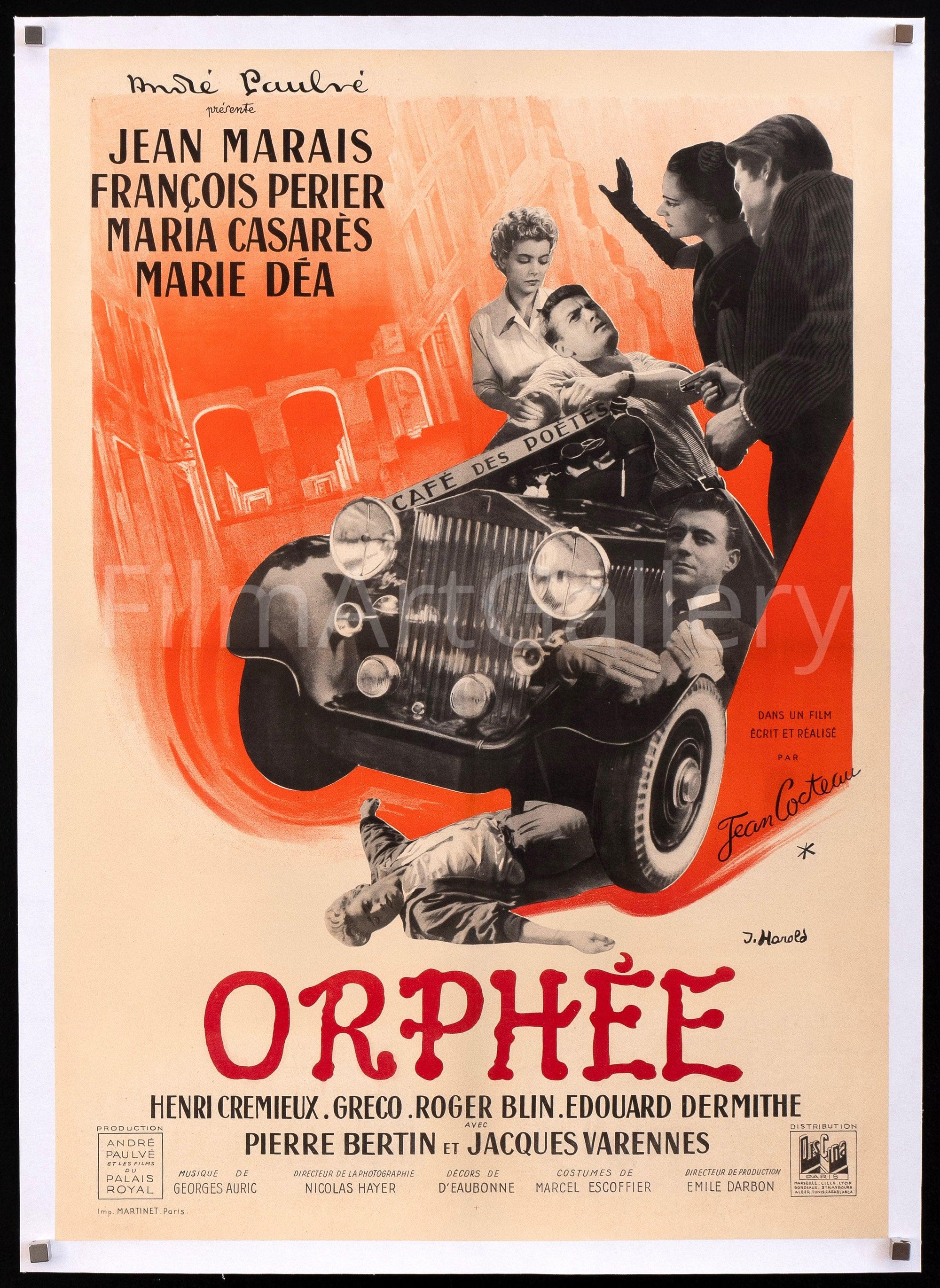 Orphee (Orpheus) Movie Poster 1950 French Small (23x32)