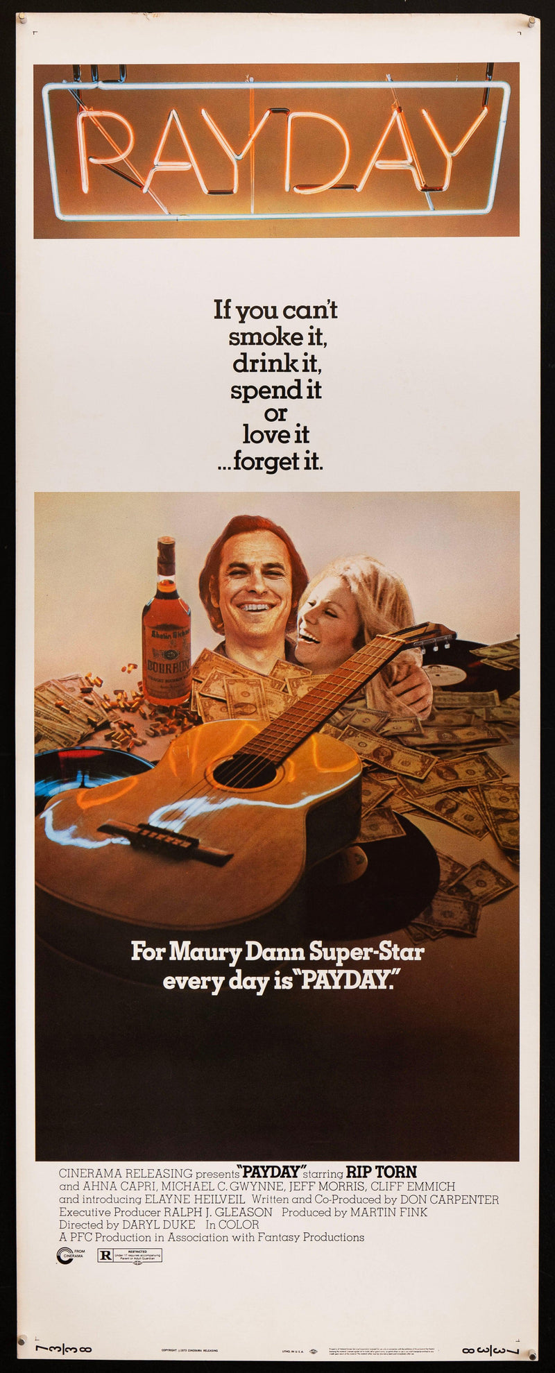 Payday Movie Poster 1973 Insert (14x36)