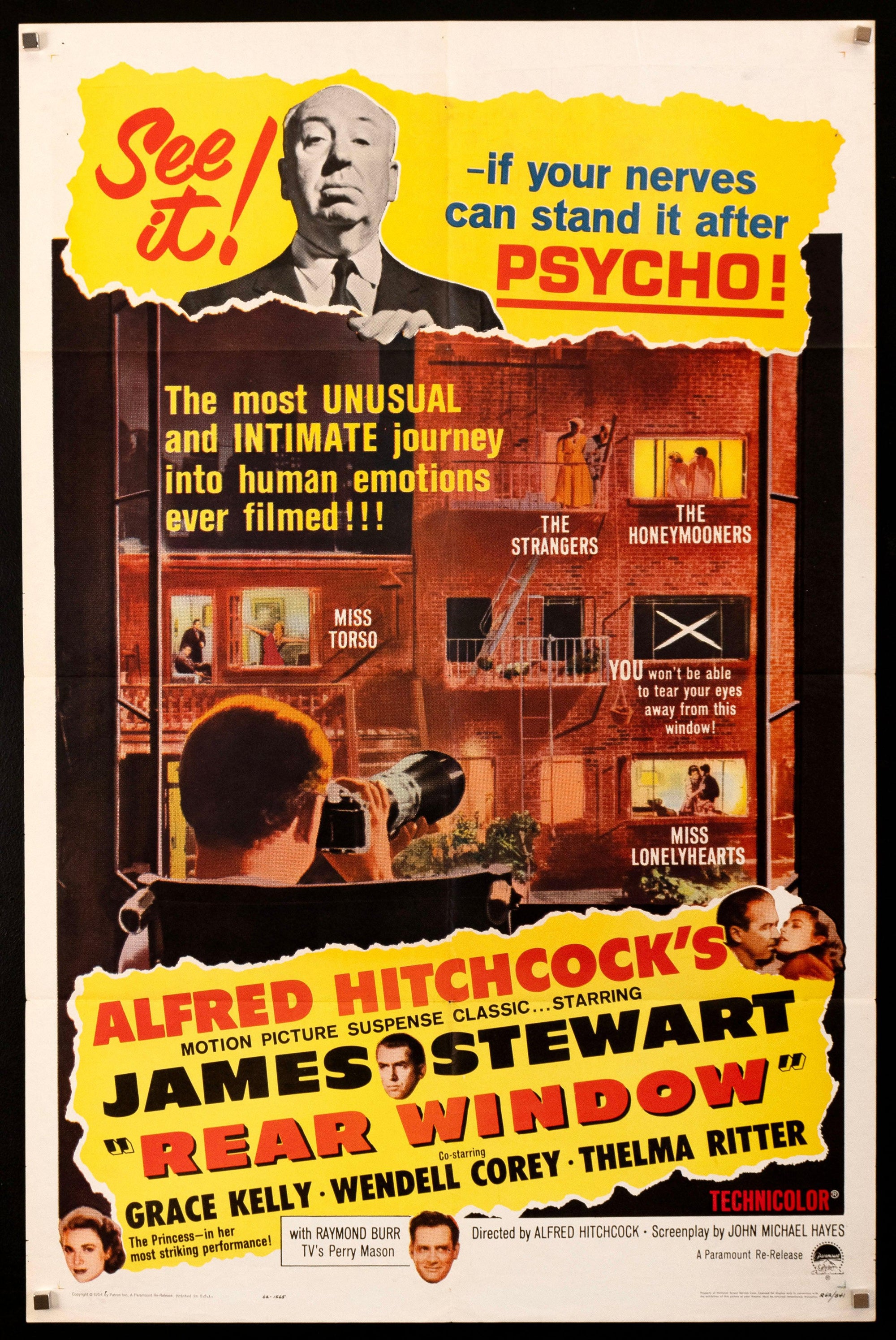 Rear Window Movie Poster 1962 RI 1 Sheet (27x41)