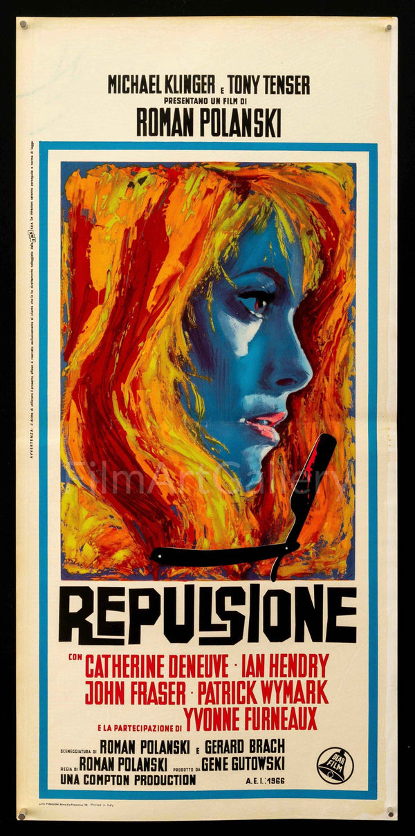 Repulsion Movie Poster 1966 Italian Locandina (13x28)