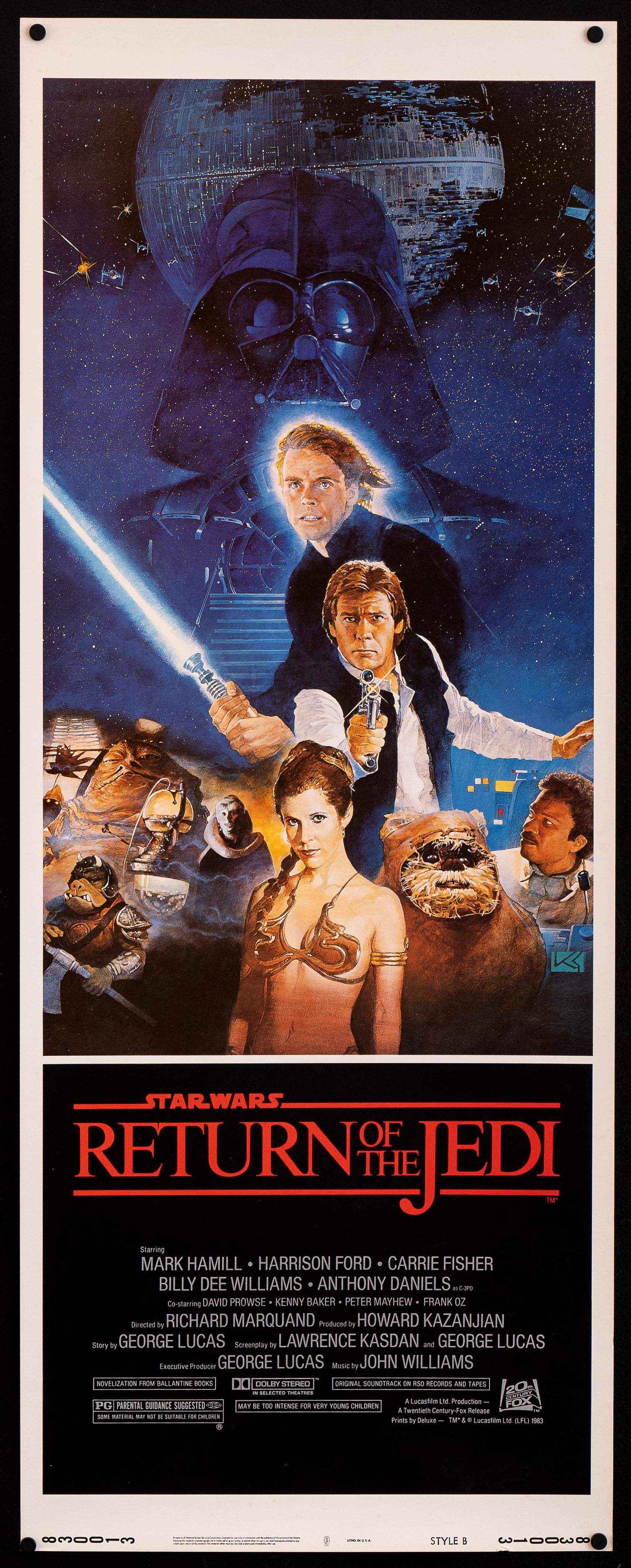 Return of the Jedi Movie Poster 1983 Insert (14x36)
