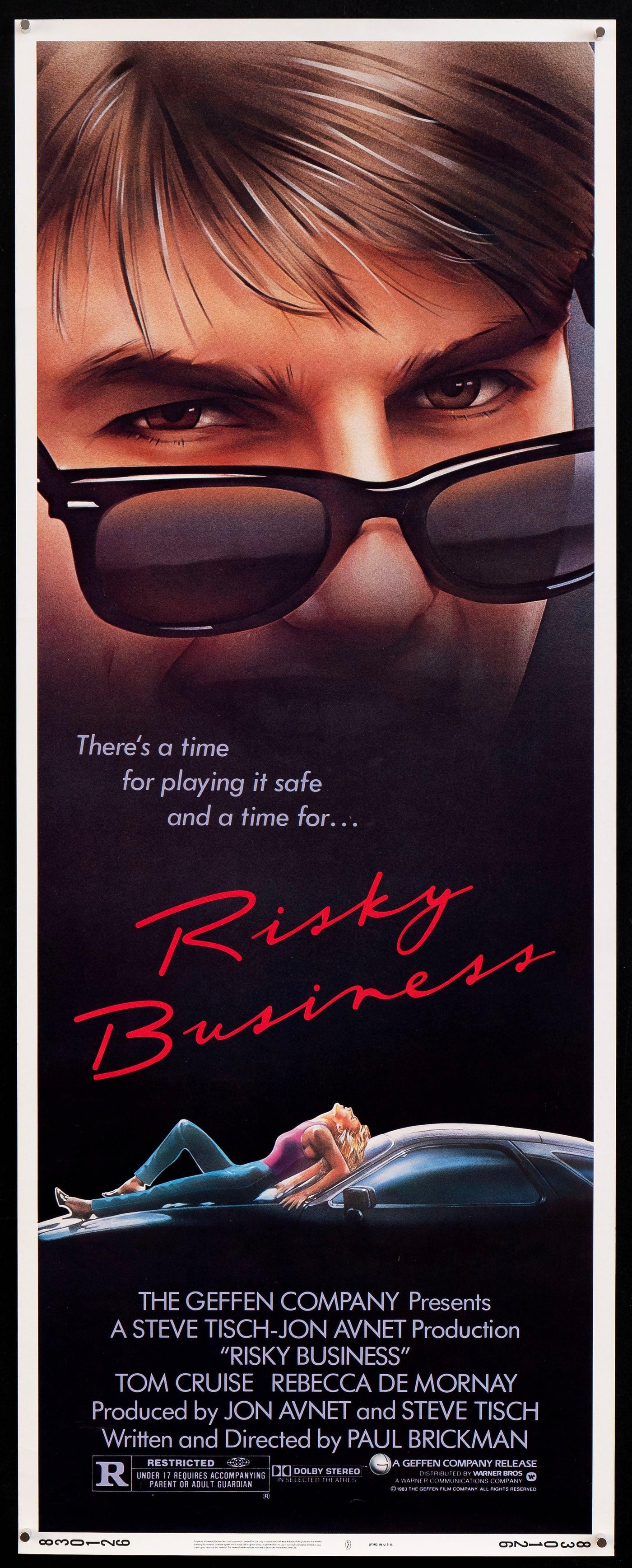 Risky Business Movie Poster 1983 Insert (14x36)