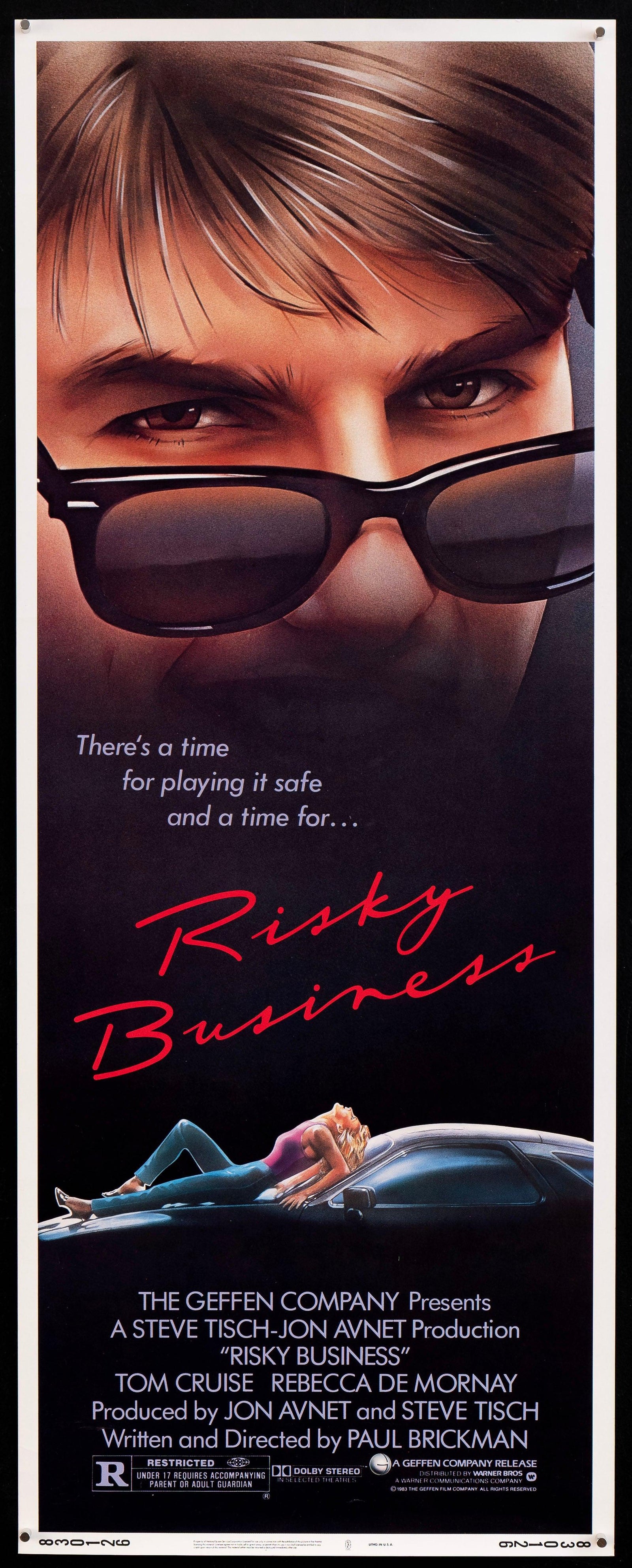 Risky Business Movie Poster 1983 Insert (14x36)