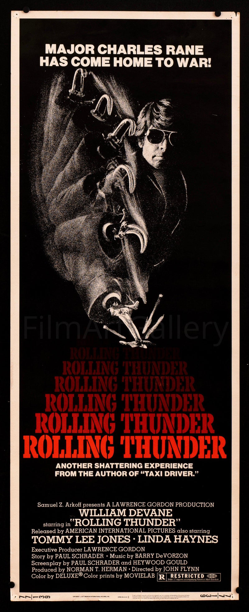 Rolling Thunder Movie Poster 1977 Insert (14x36)