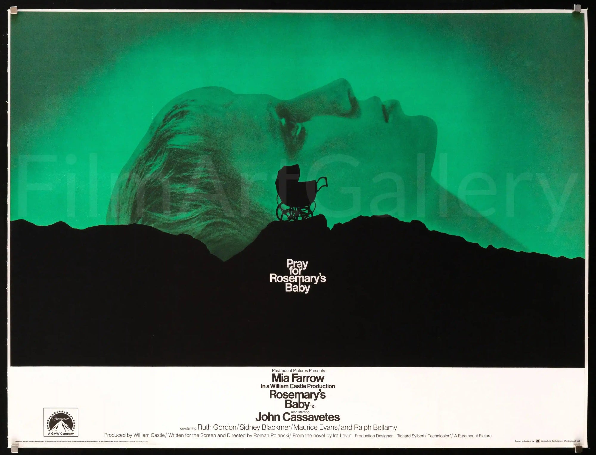 Rosemary's Baby Movie Poster 1970's RI 1 Sheet (27x41)