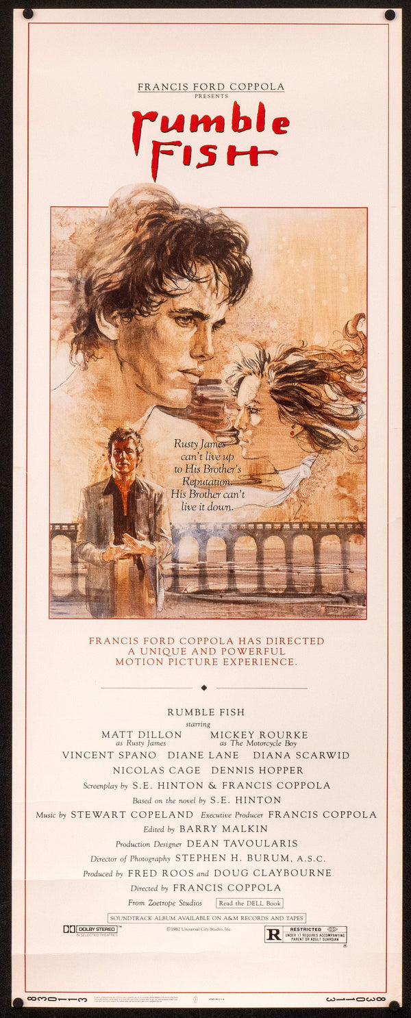 Rumble Fish Movie Poster 1983 Insert (14x36)