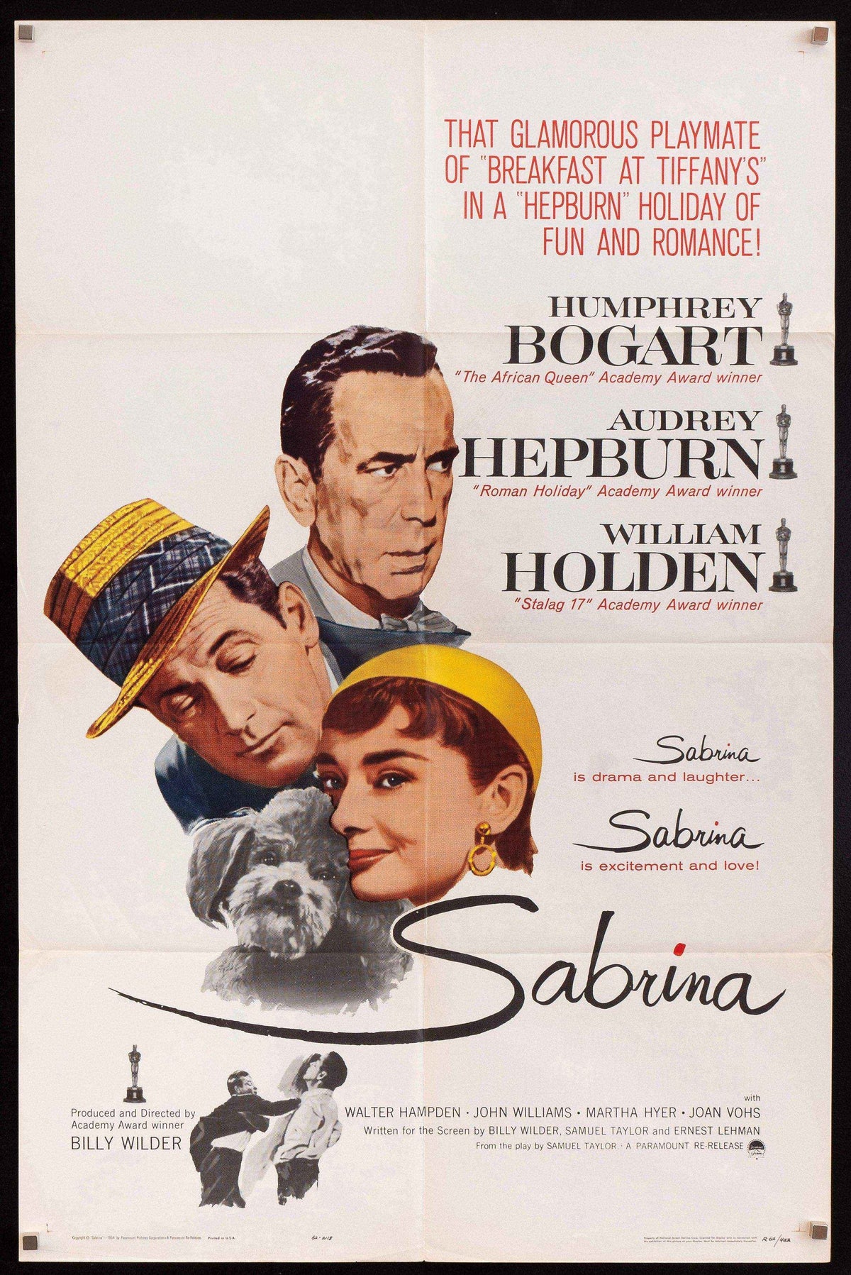 Sabrina Movie Poster 1962 RI 1 Sheet (27x41)