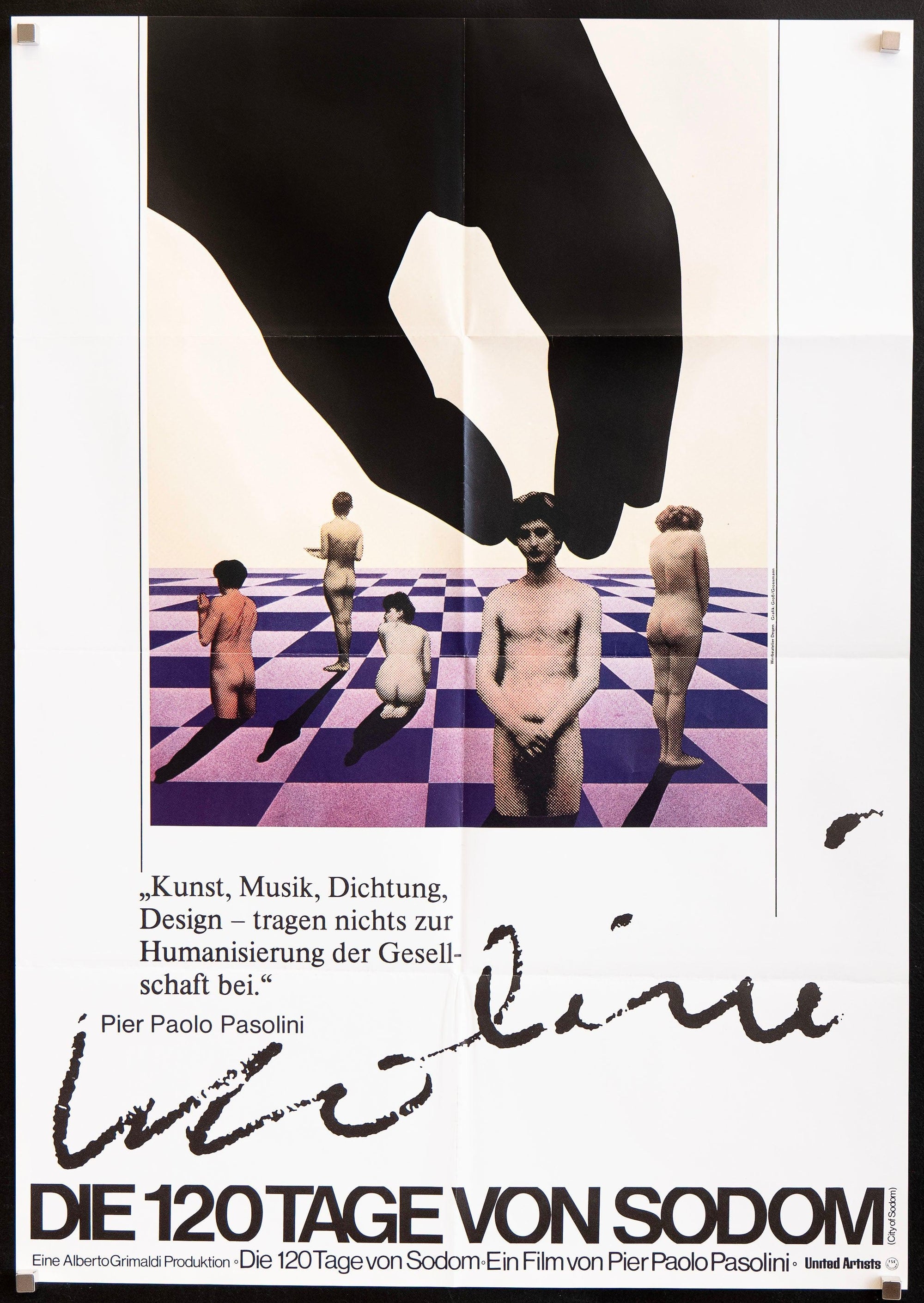 Salo Movie Poster 1976 German A1 (23x33)