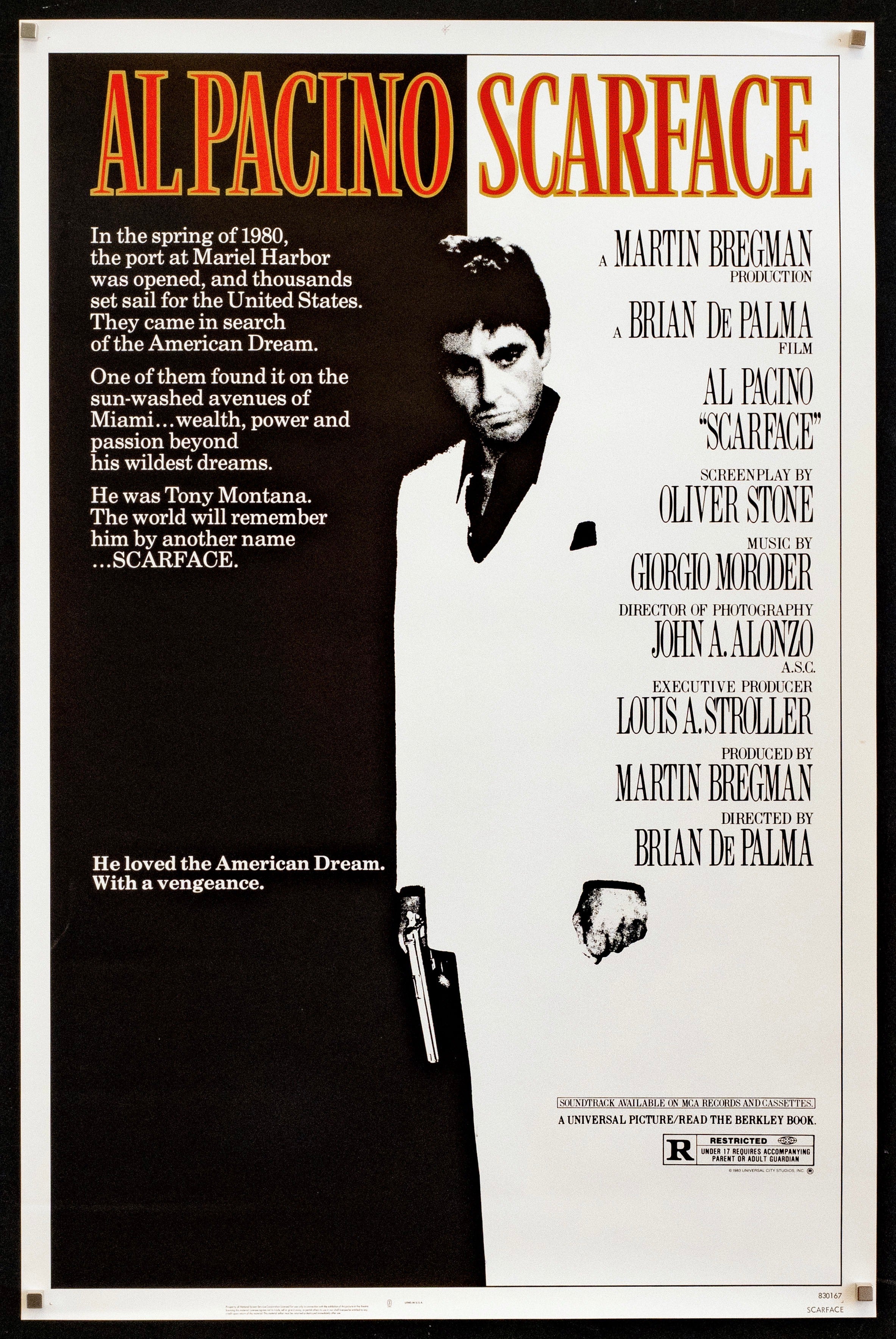 Scarface Movie Poster 1983 1 Sheet (27x41)