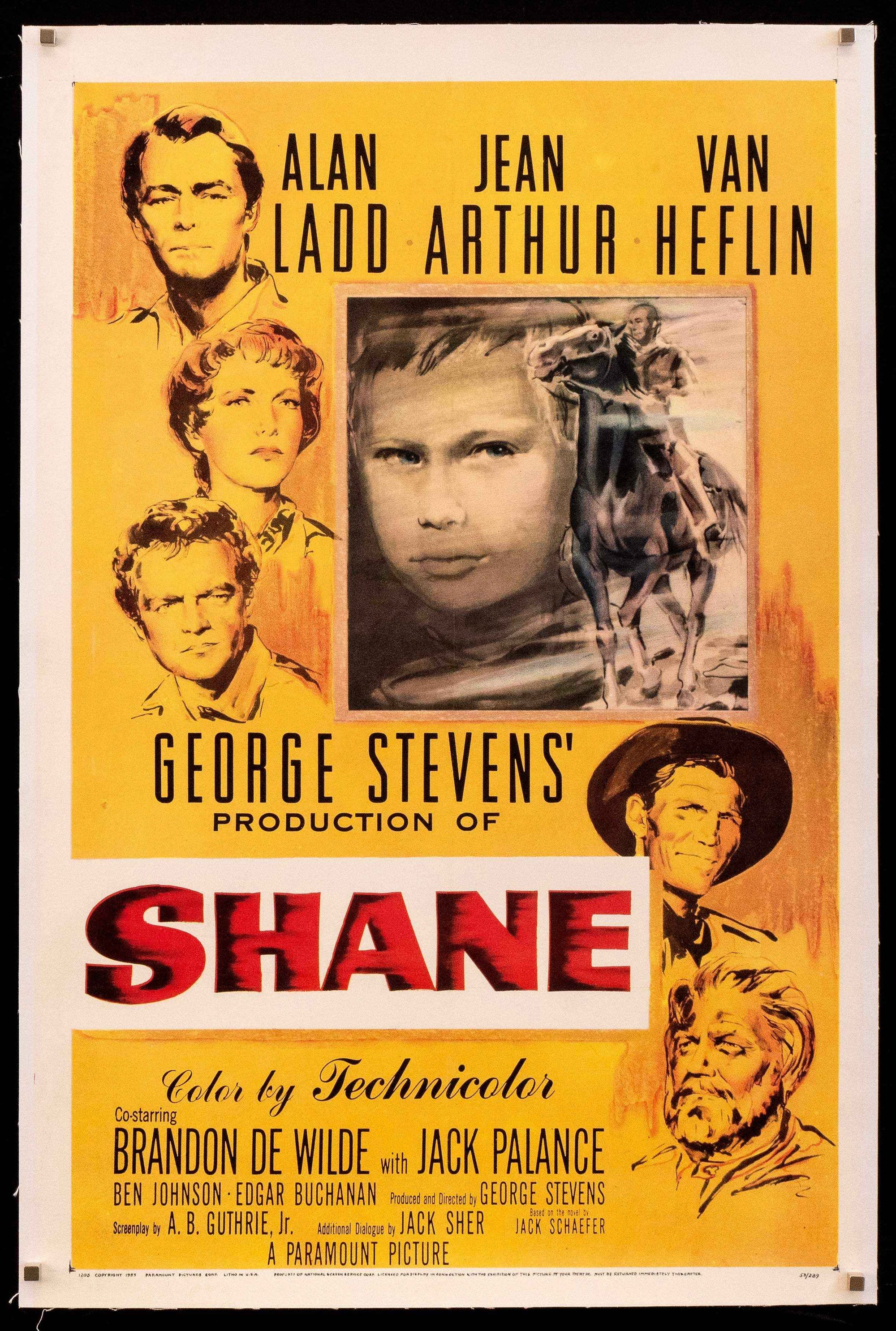Shane Movie Poster 1953 Insert (14x36)