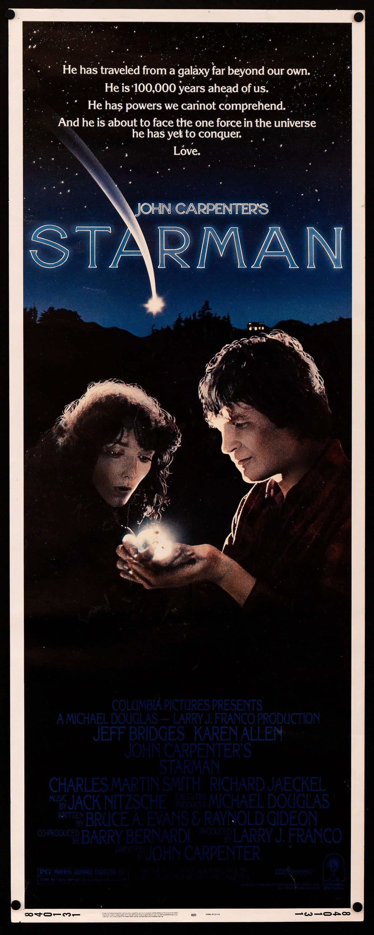 Starman Movie Poster 1984 Insert (14x36)