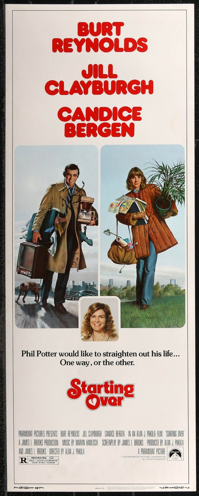 Starting Over Movie Poster 1979 Insert (14x36)