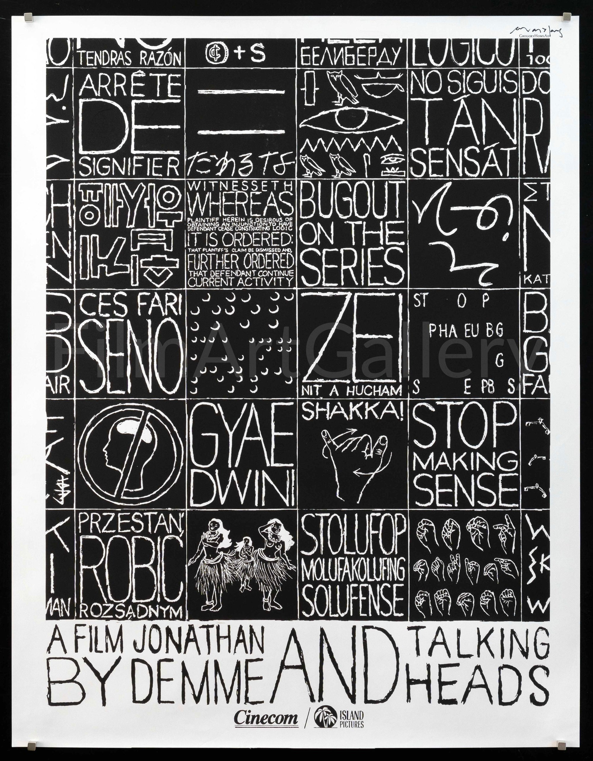 Stop Making Sense Movie Poster 1985 36x45