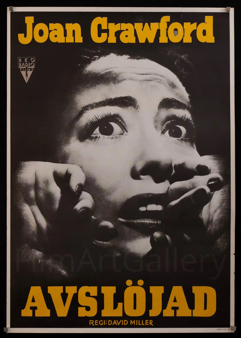 Sudden Fear Movie Poster 1952 French 1 Panel (47x63)