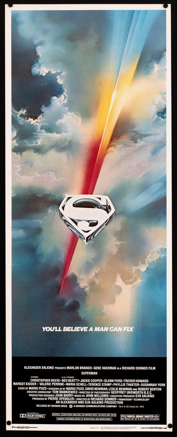 Superman Movie Poster 1978 Insert (14x36) - Film Art Gallery