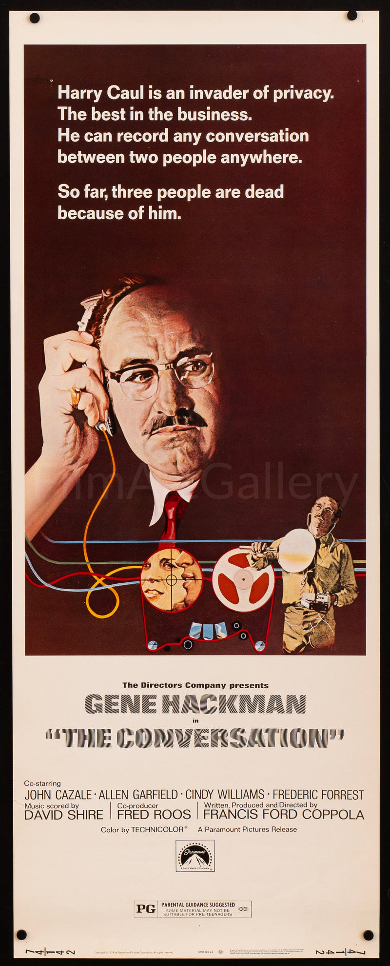 The Conversation Movie Poster 1974 Insert (14x36)